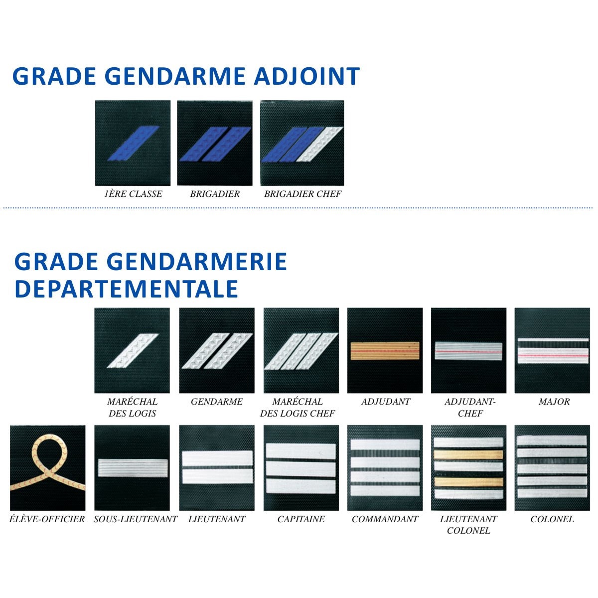GRADE GENDARMERIE DEPARTEMENTALE PLASTIFIE RELIEF